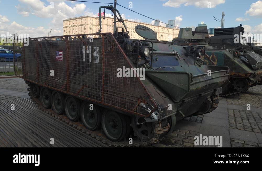 Moscow, Russia. M-113 armored personnel carrier (USA). Exhibition of ...