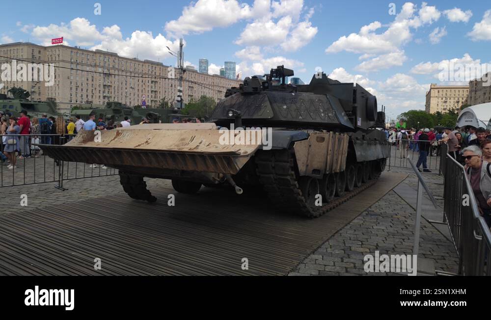Moscow, Russia. M1150 assault engineering vehicle (USA). Exhibition of ...