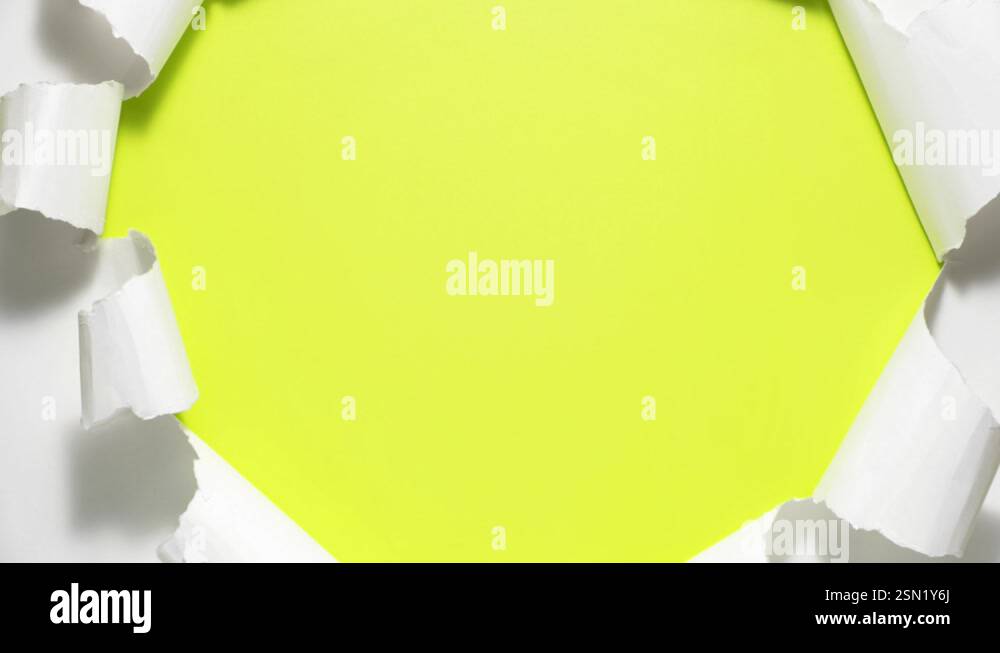 Paper sheets tearing from the center opening the screen transition ...