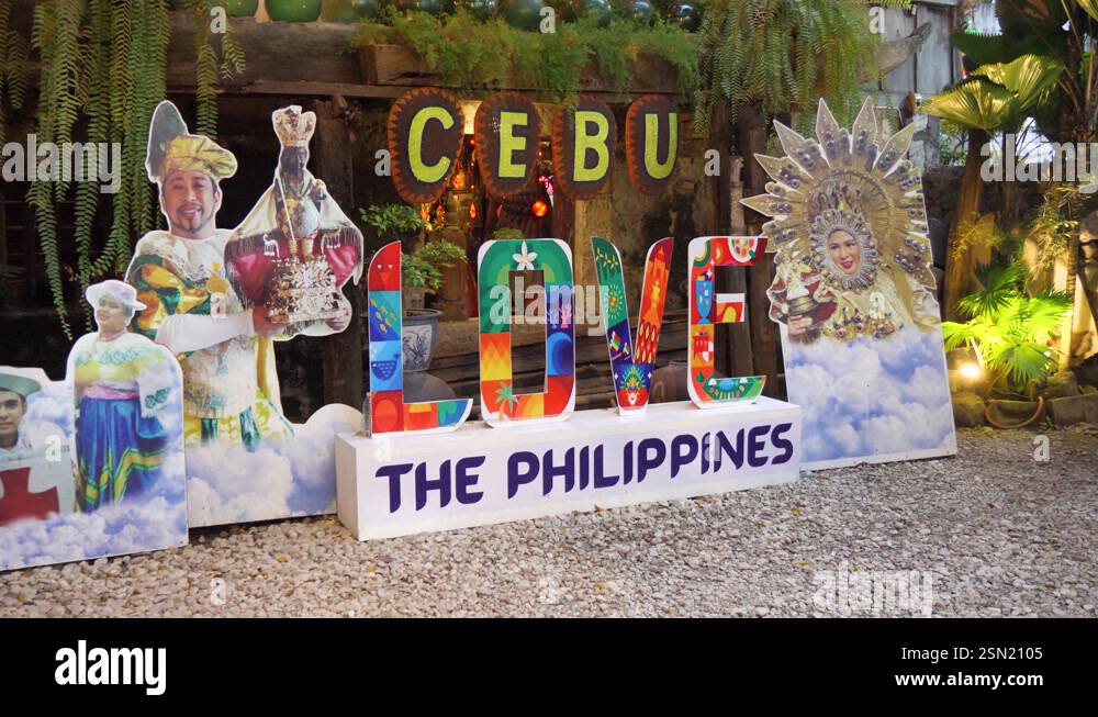 Cebu, Philippines - 09/16/2024: Cebu Love the Philippines sign, Yap ...