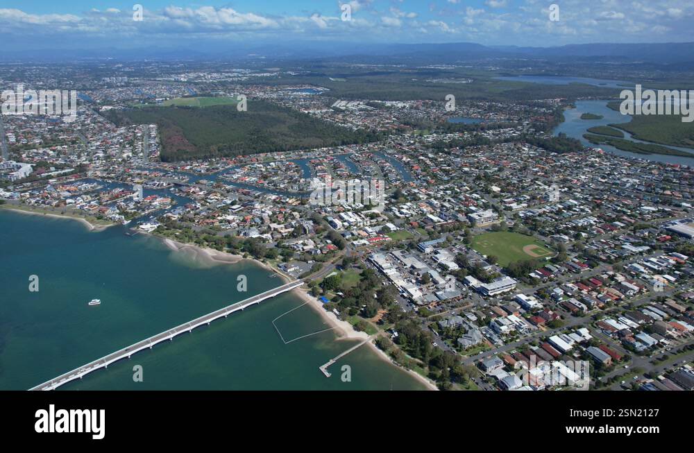 Panoramic View Over Paradise Point Suburbs In Gold Coast, Queensland ...
