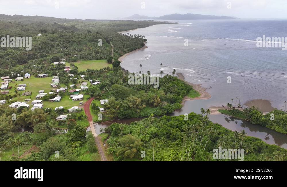 Bouma Coastal Village And Tavoro Creek At Taveuni Island In Fiji ...