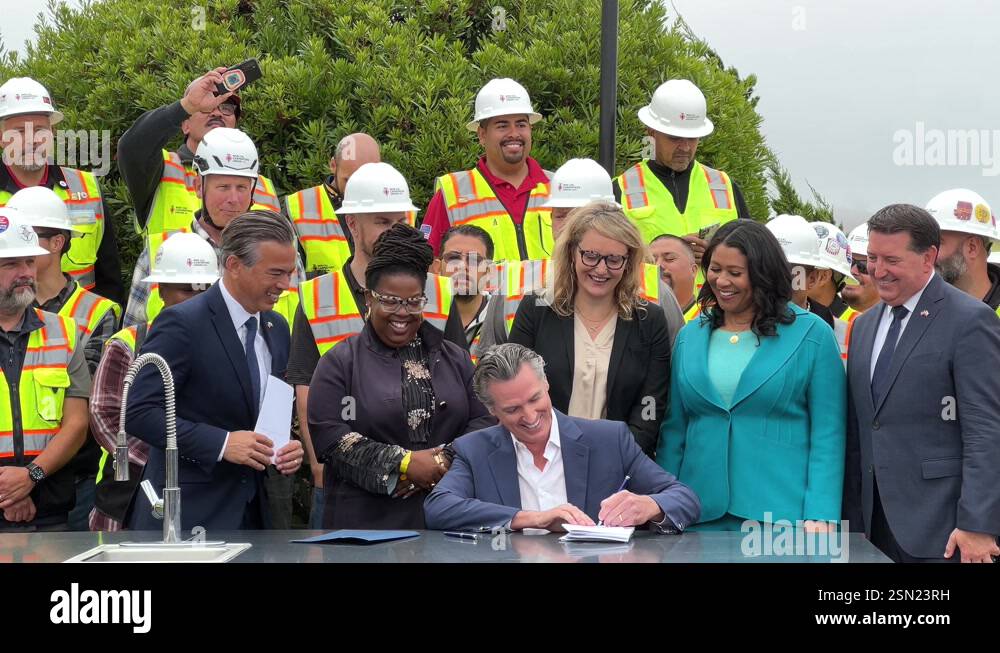 4K HD Video of Governor Gavin Newsom signing legislation for housing ...