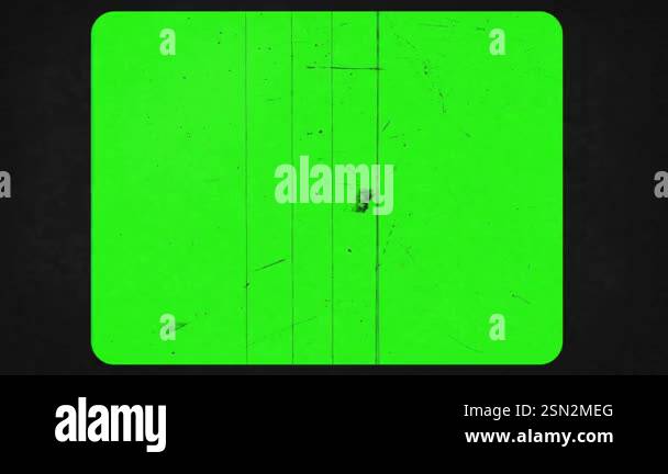 Vintage-style green screen footage with a retro film overlay featuring ...