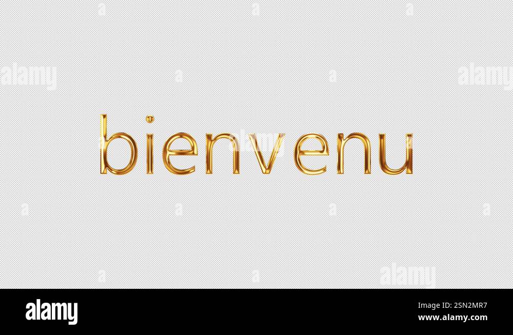 Welcome gold text shine light French Masculine Word Stock Video Footage ...