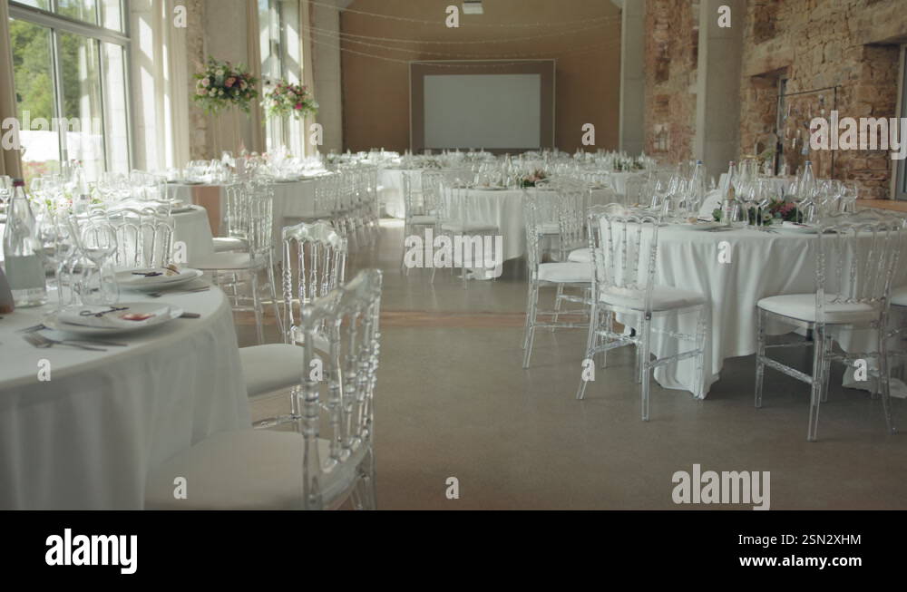 Luxury Wedding Table Setting For Reception Inside The Function Hall ...