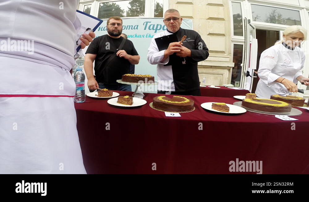 Garash Cake Competition Judging by Chef Radi Stambolov Stock Video ...