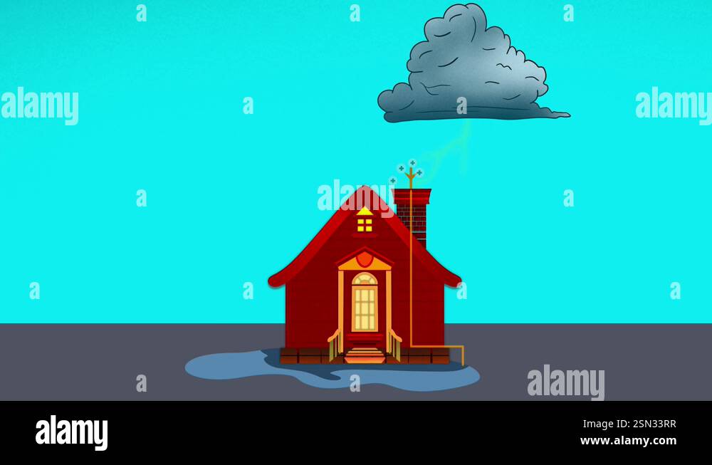 lightning protection works on buildings, lightning rod that safely ...