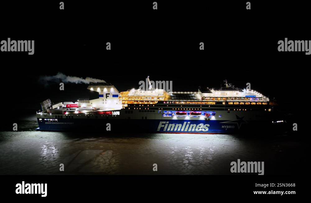 Naantali, Finland - 01/07/2024: Finnlines hybrid roro ship FINNSIRIUS ...