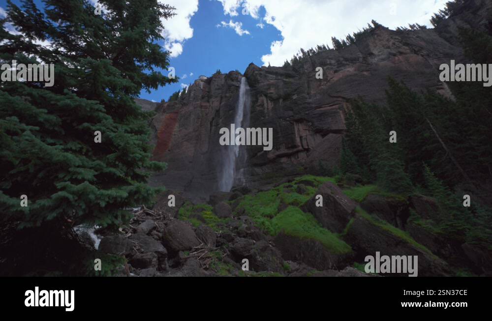 Clouds Black Bear Pass Road Telluride Bridal Veil Falls Waterfall Stock ...