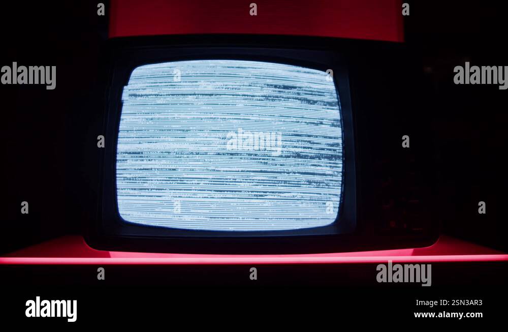 Retro TV, vintage television In a nostalgic setup, a retro TV displays ...