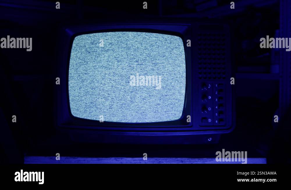 Retro TV, vintage television In a nostalgic setup, a retro TV displays ...