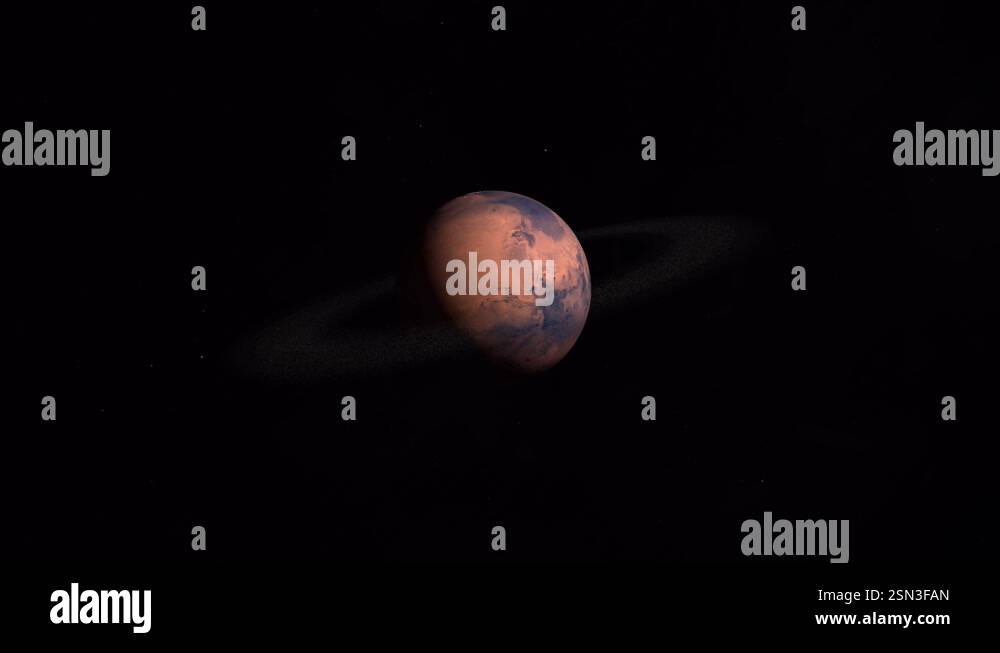 Mars the Red Planet with a Planetary Ring System of Rocks and Dust ...