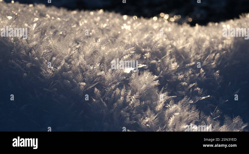 Hoar frost patterns in Ambleside, Lake District, UK Stock Video Footage ...