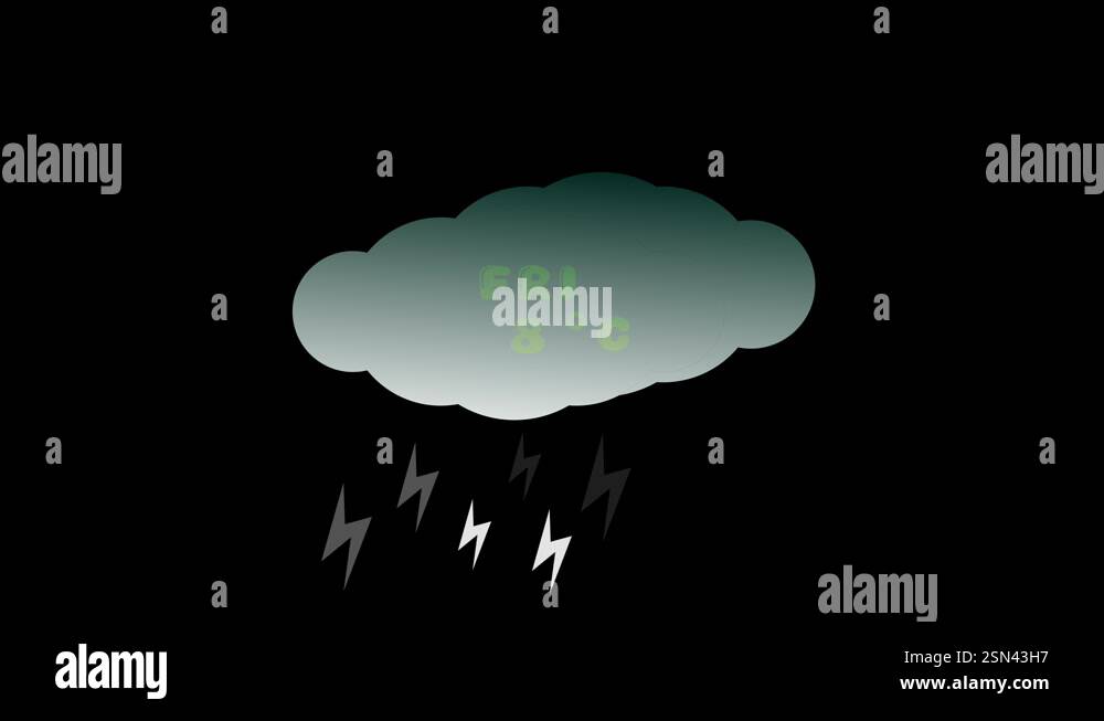 Raining Weather cloud Icon Animation for 4K Weather Apps Stock Video ...