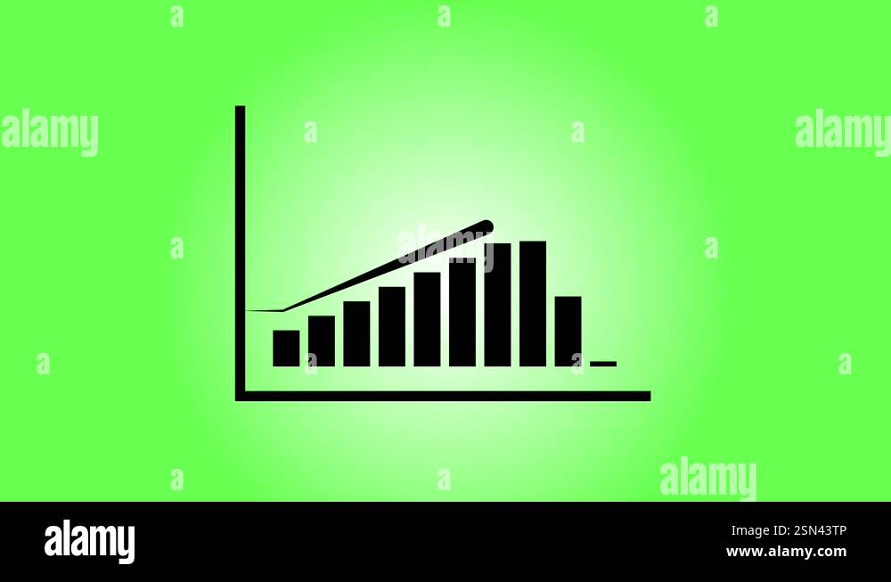 Dynamic Business Graph Chart Icon Animation for Financial Insights ...
