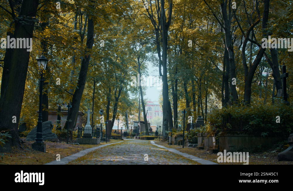 Path through the cemetery Stock Videos & Footage - HD and 4K Video ...