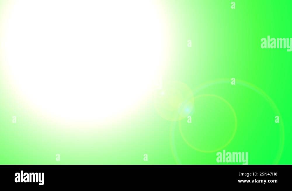 Lens flare light effect animation video footage on green screen ...