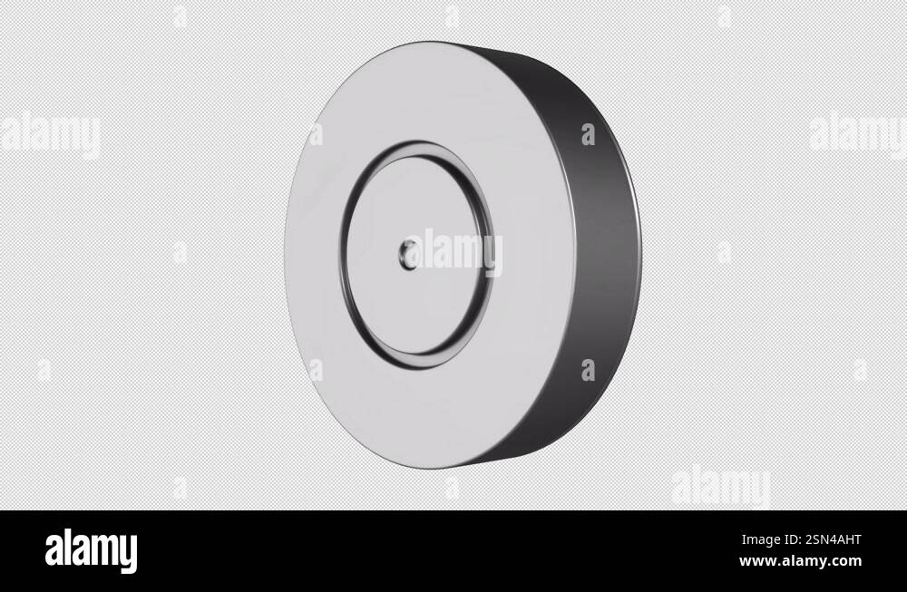 3D Gauge Meter Rotating on a Transparent Background. Seamless Loop ...