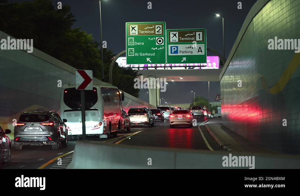 Dubai, United Arab Emirates - 09/26/2024: Evening rush hour brings ...
