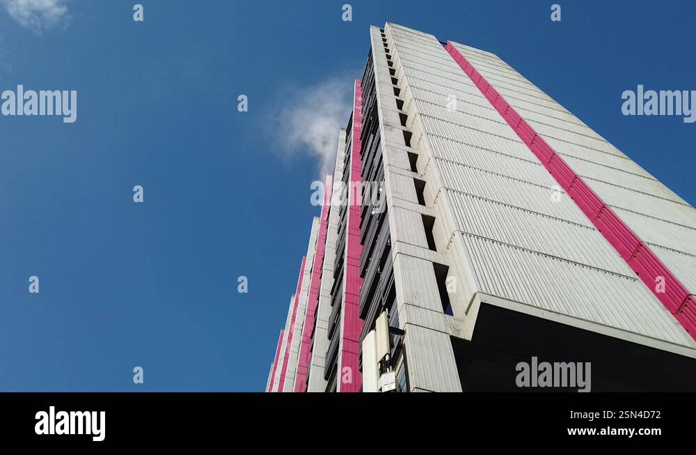 smoke coming out of a skyscraper building in nairobi kenya Stock Video ...