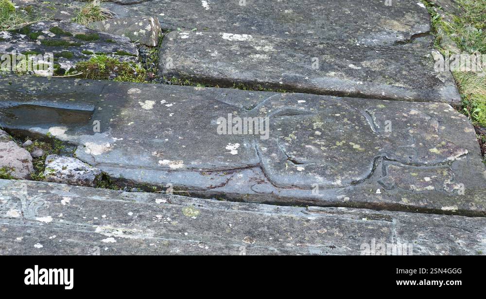 Ancient warrior inscripted grave slabs at Kildalton chapel on Islay ...