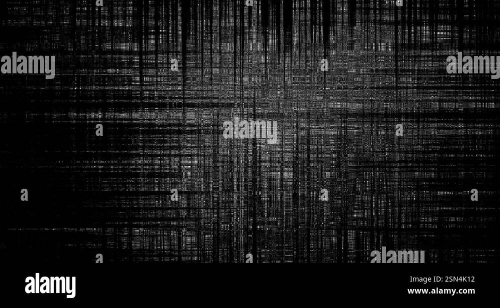 Scratchy flashing white grey background static speeds up in horror or ...