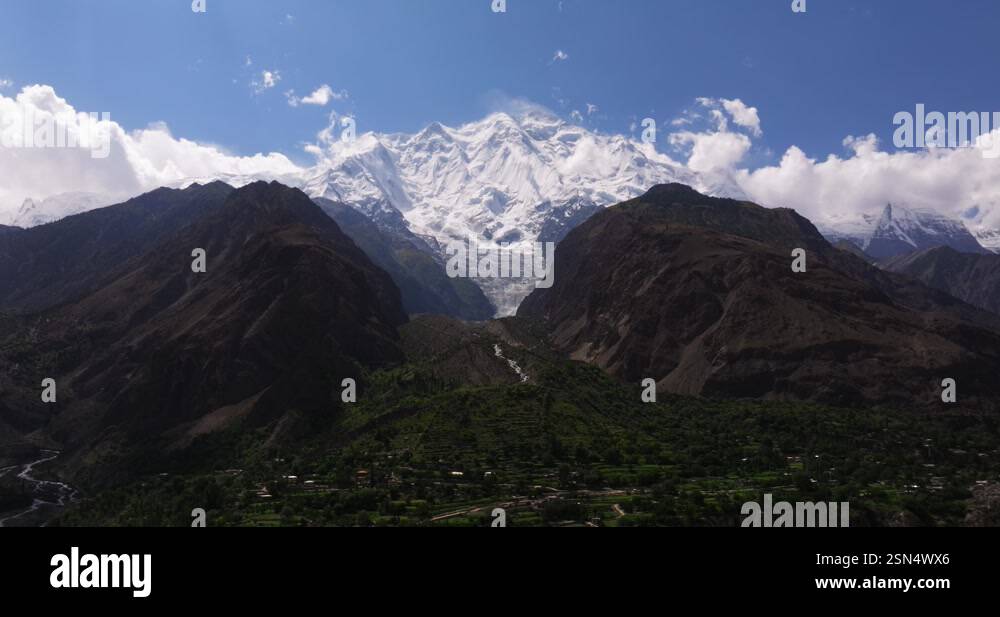 Amazing Hyperlapse Above Rakaposhi Mountain, Gilgit-Baltistan Region of ...