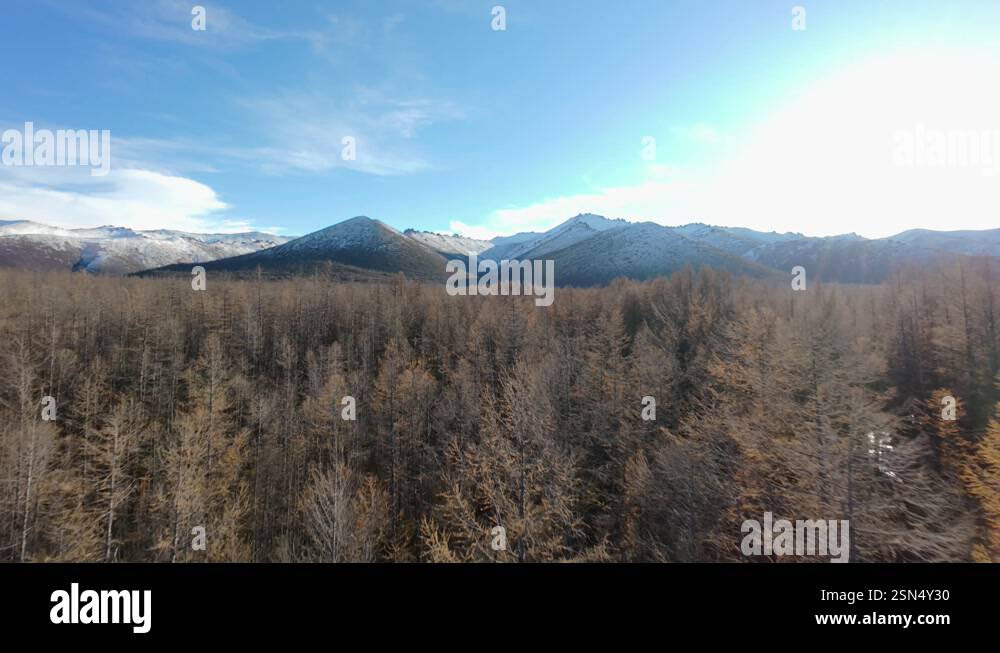 Witness the stunning beauty of undisturbed nature as a drone glides ...