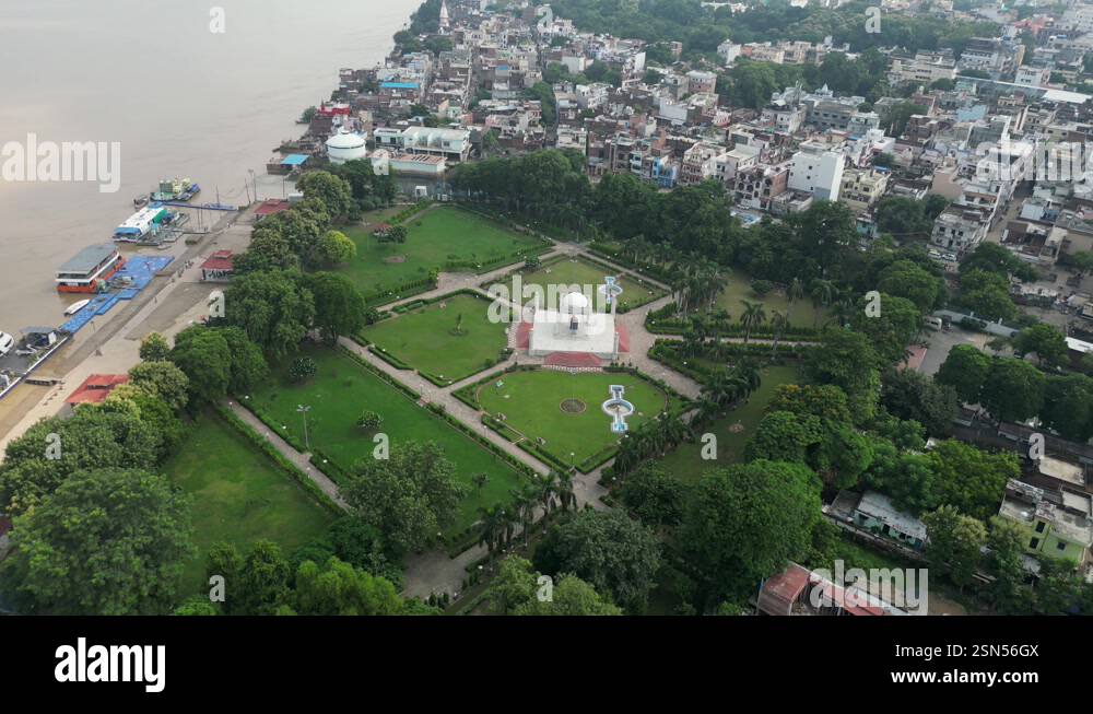 Sant Ravidas Smarak Park near assi ght bird eye in varanasi in india ...