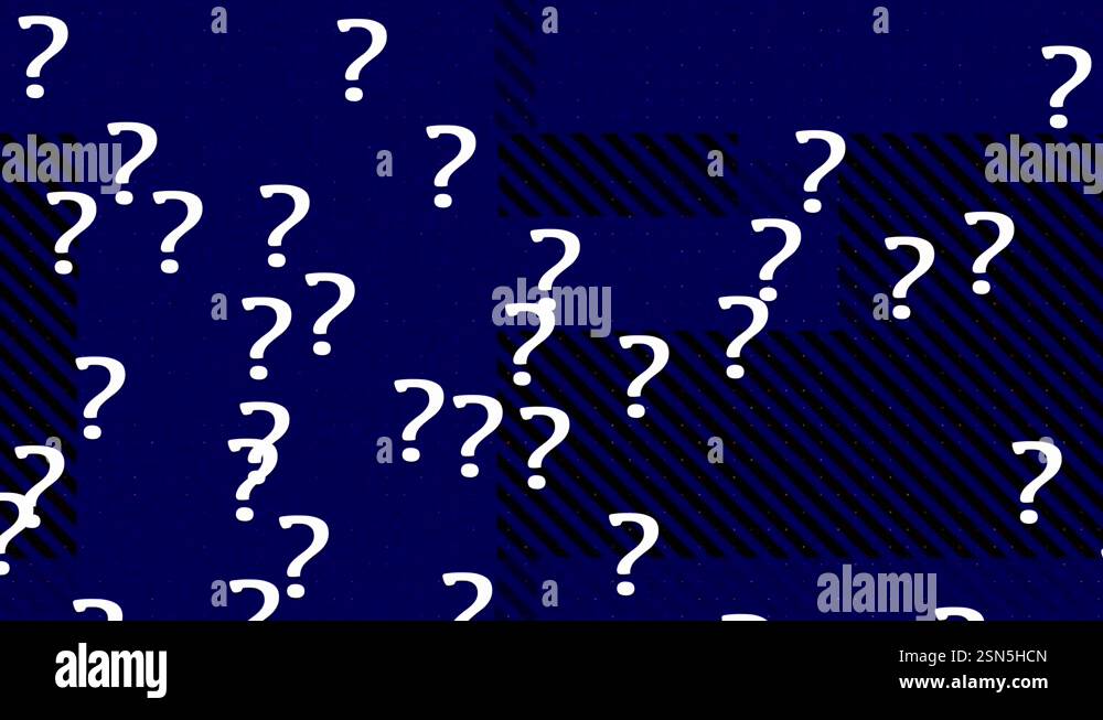 Animated kinetic moving animation of question marks questioning Stock ...