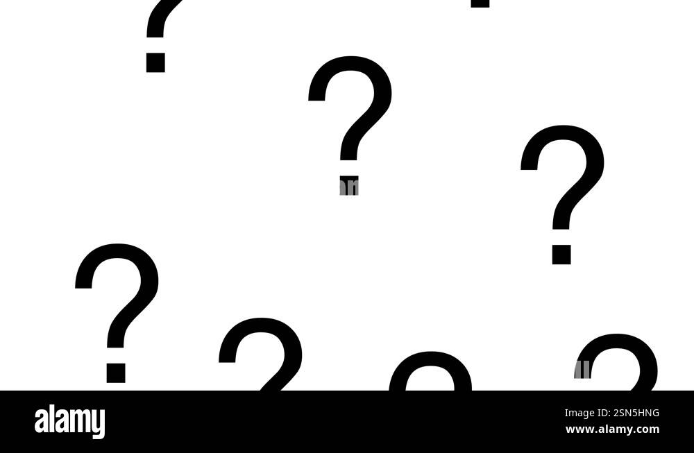 Animated kinetic moving animation of question marks questioning Stock ...