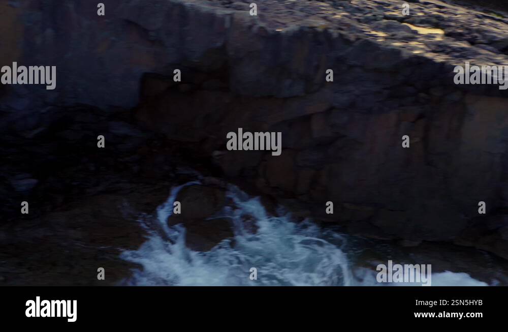 Amazing views of ocean waves crashing rocks on Loop Head Peninsula and ...