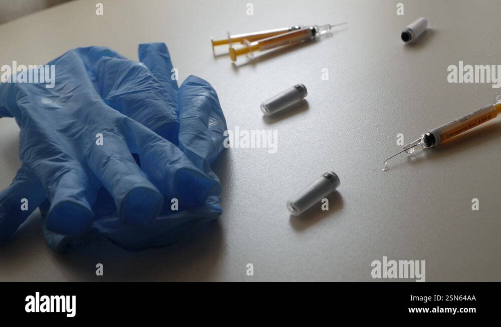 slow panning shot after used medical instruments Stock Video Footage ...