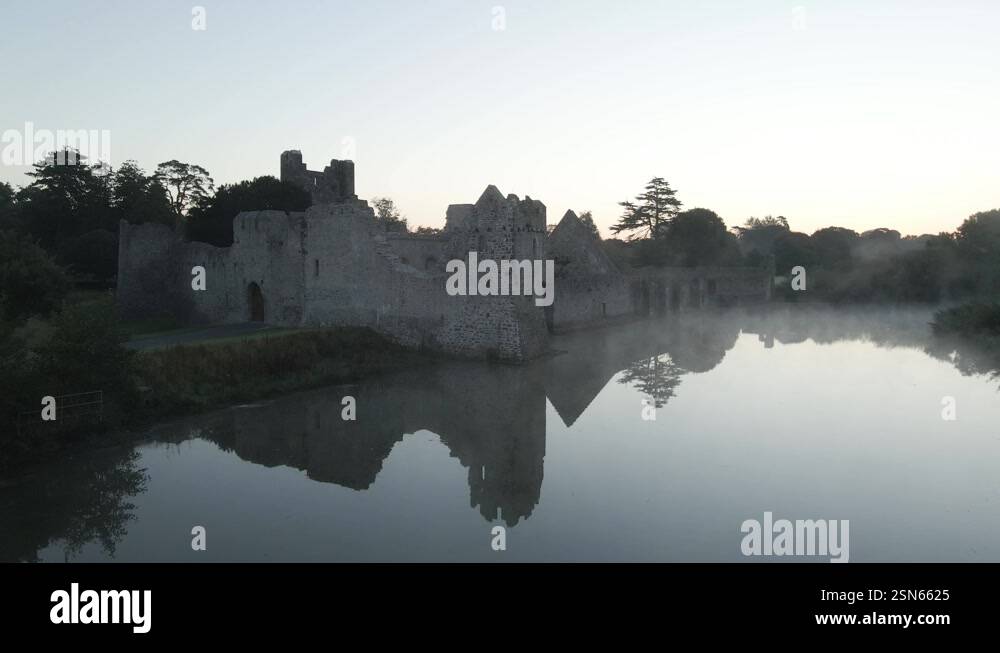 Desmond Castle Adare During Early Morning In Limerick, Ireland. Aerial ...