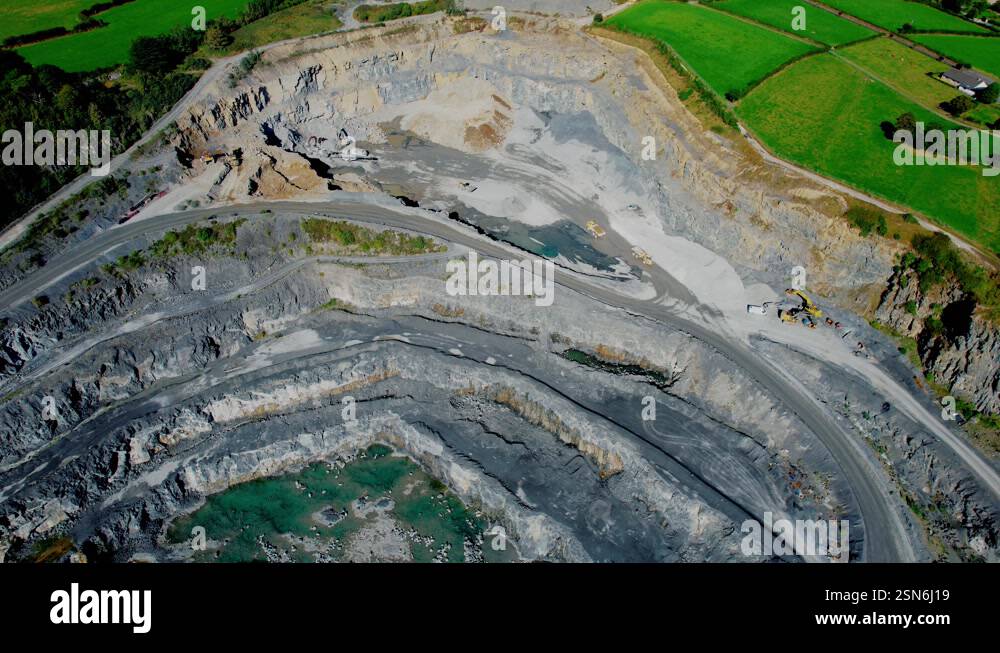 Ireland Epic Locations layers of workings in a deep open cast mine ...