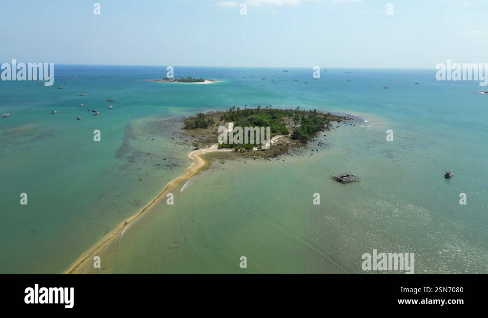 Sanghyang Island Off The Coast Of Sumur In Banten Indonesia 4K 60FPS ...