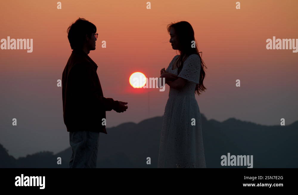 Couple concept relationship silhouette Stock Videos & Footage - HD and ...