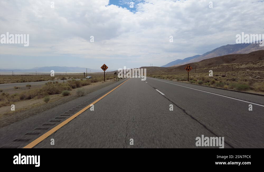 395 Scenic Byway South 2 Lone Pine to Owens Lake 07 Front View MultiCam ...