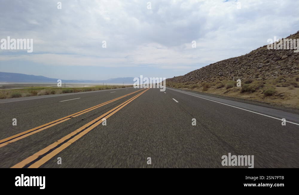 395 Scenic Byway South 2 Lone Pine to Owens Lake 08 Front View MultiCam ...
