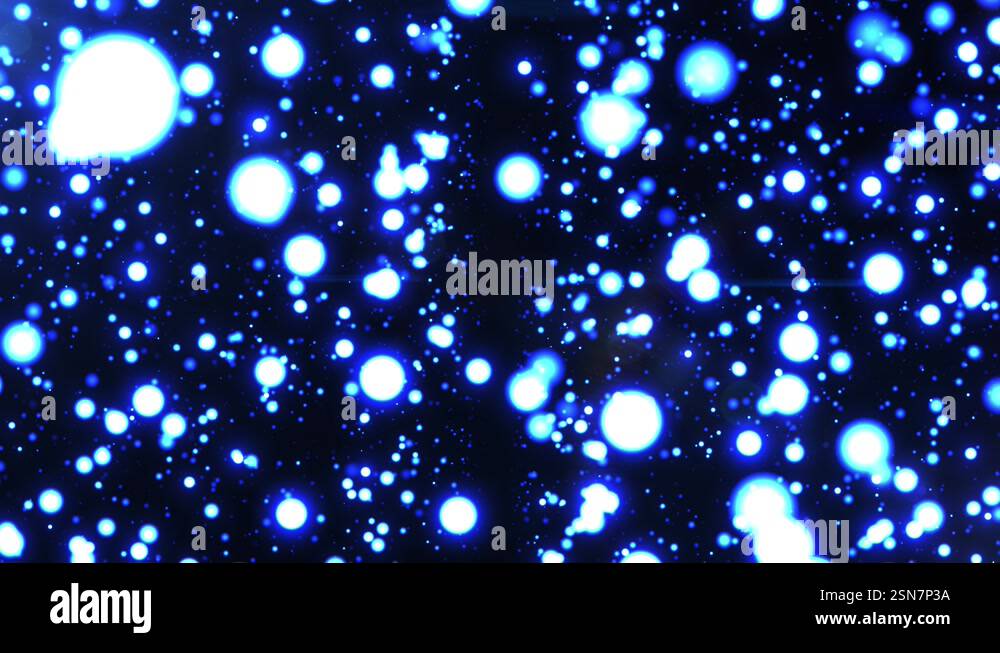 Abstract night space scene of bright particles. Sci-fi background with ...