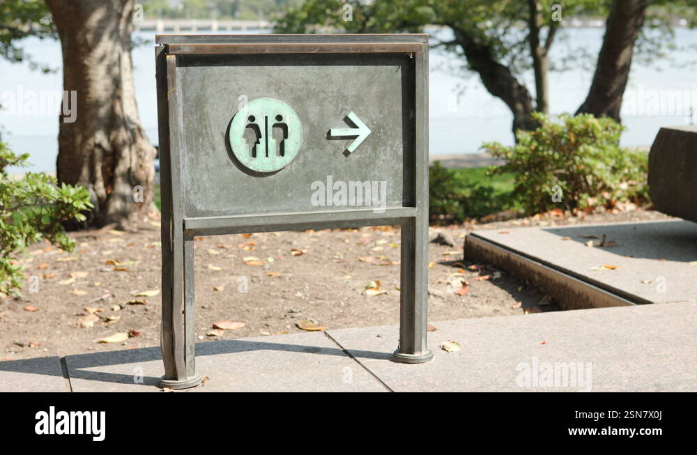 Restroom toilet direction sign Stock Videos & Footage - HD and 4K Video ...