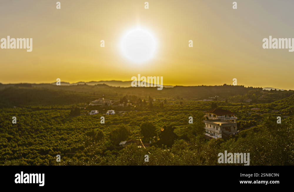 Serene sunset huge ball sun Stock Videos & Footage - HD and 4K Video ...