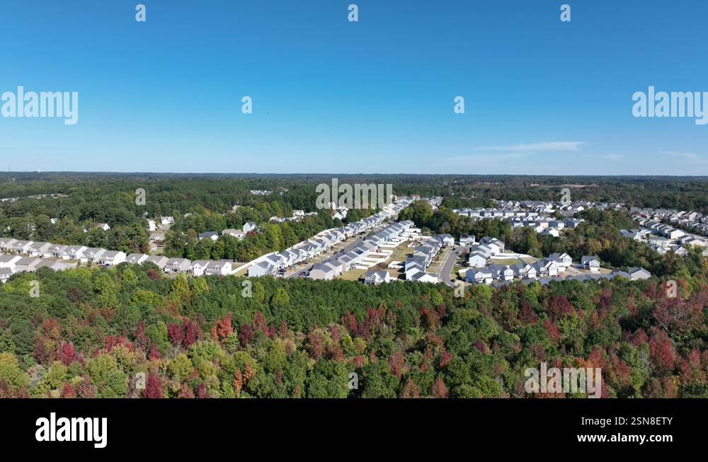 Homes Bordering Forest Stock Video Footage - Alamy