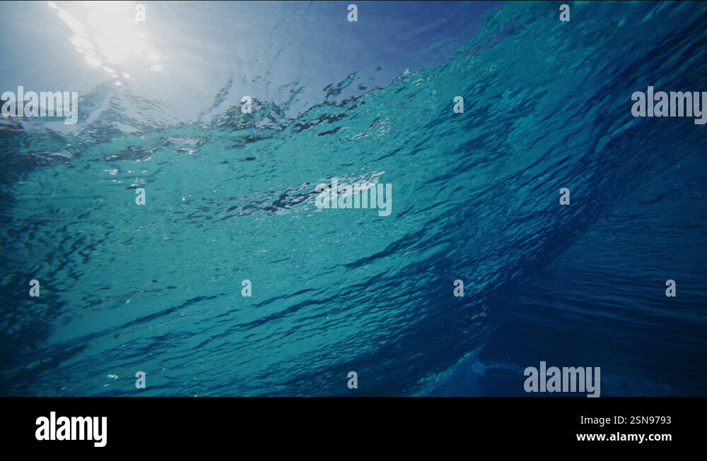 Slow motion underwater view of wave forming in wavepool, showing Stock Video Footage - Alamy