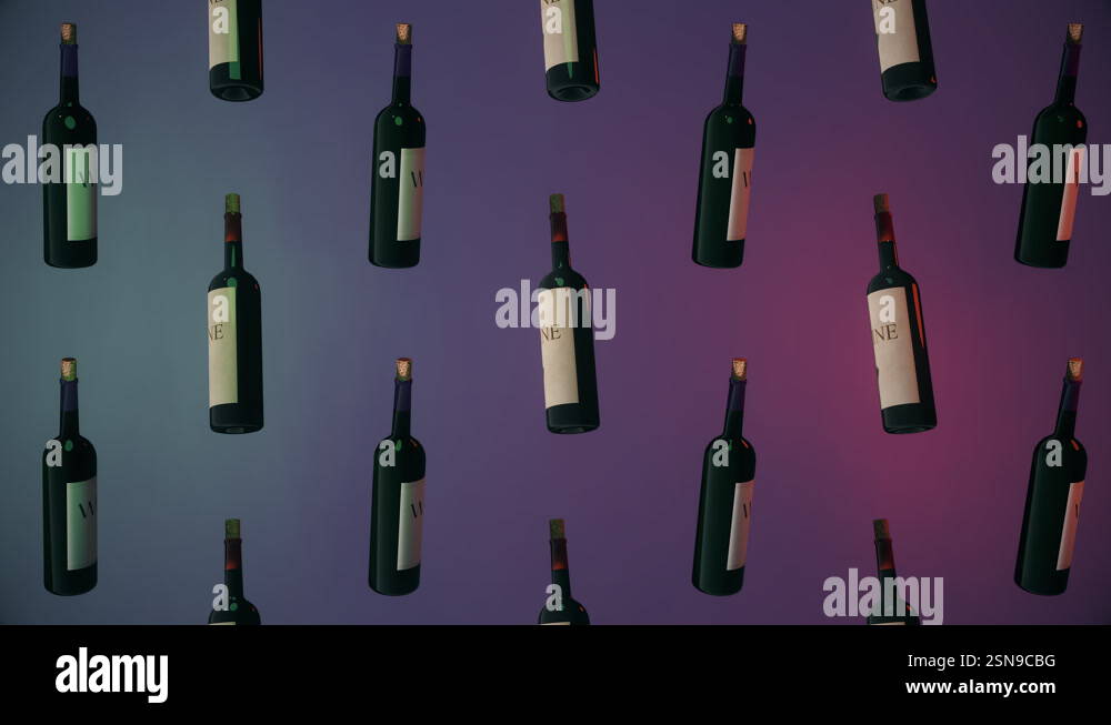 Animation alcohol wine glass bottles Stock Videos & Footage - HD and 4K ...