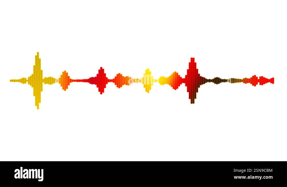 Floating colors of dynamic equalizer audio stream on white screen Stock ...