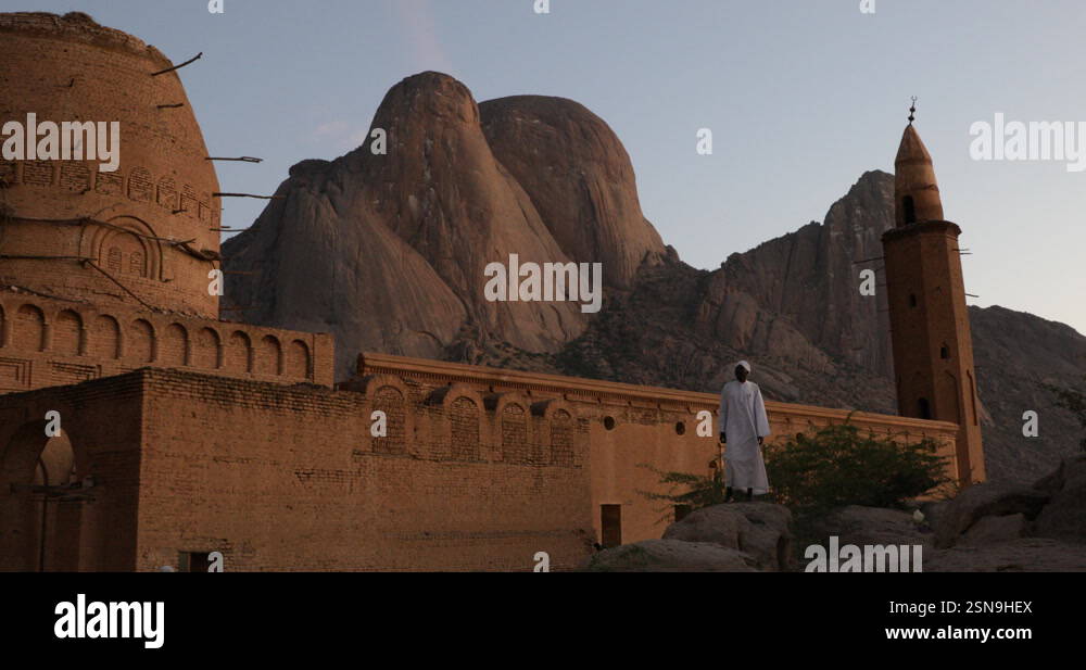 Sudanese sufi men praying in Khatmiyah mosque, Kassala State, Kassala ...