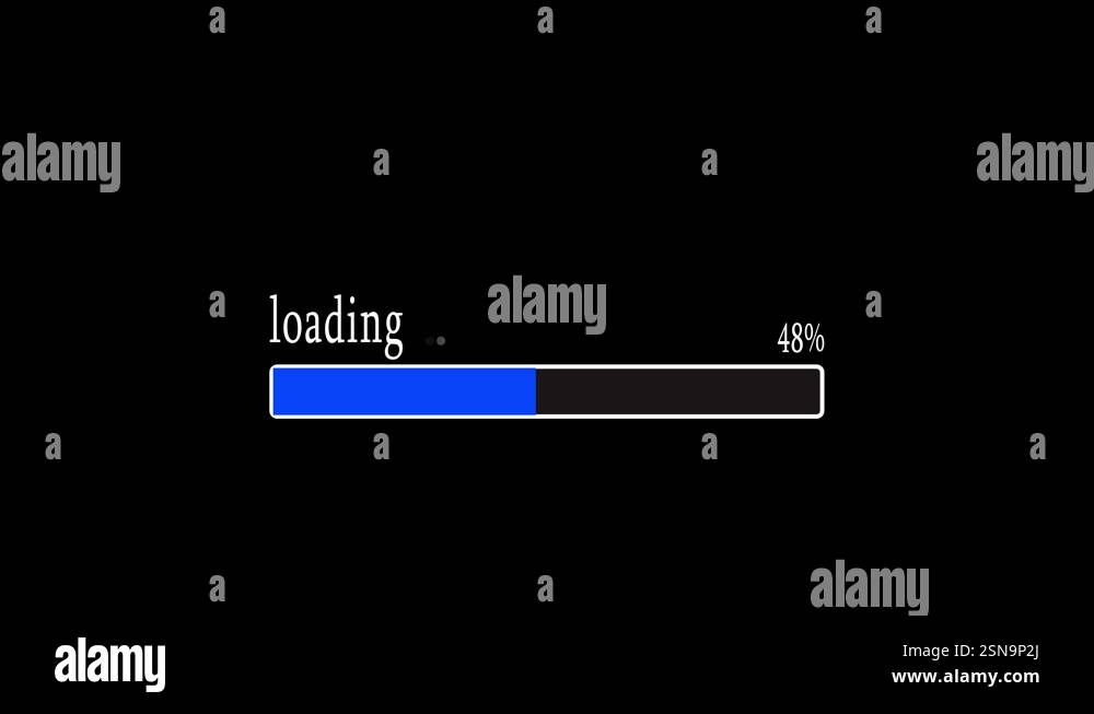 Loading bar. Sending bar. Status bar loading process indicator animation Stock Video Footage - Alamy