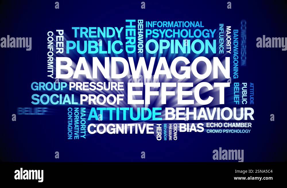 Bandwagon Effect animated word cloud,animation kinetic typography ...